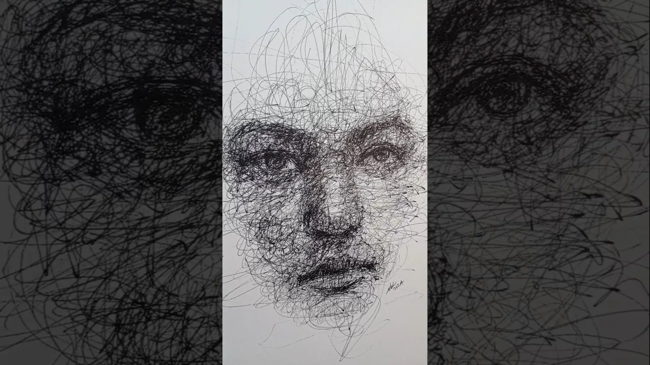 Transform Rough Sketches into Realistic Portraits #scribbling #art # ...